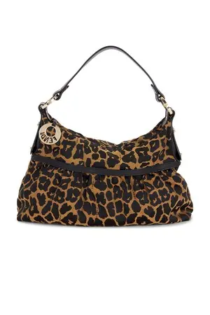 Fendi Leopard Chef Shoulder Bag - Brown