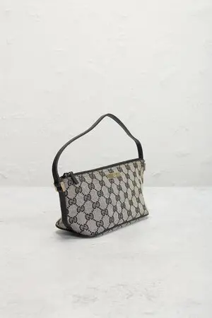 Gucci Gg Boat Pochette Shoulder Bag In Grey