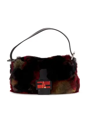 Fendi Fur Baguette Shoulder Bag