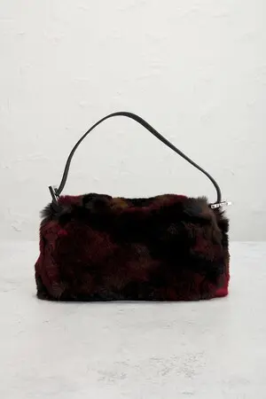 Fendi Fur Baguette Shoulder Bag