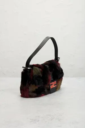 Fendi Fur Baguette Shoulder Bag