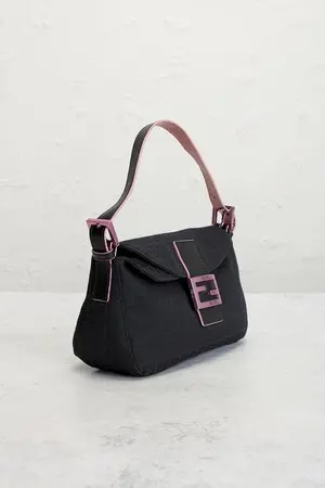 Fendi Zucchino Baguette Shoulder Bag