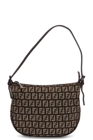 Fendi Zucchino Shoulder Bag - Brown