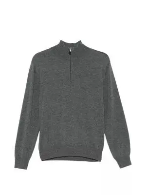Canali Quarter-zip Cashmere Sweater - Grey