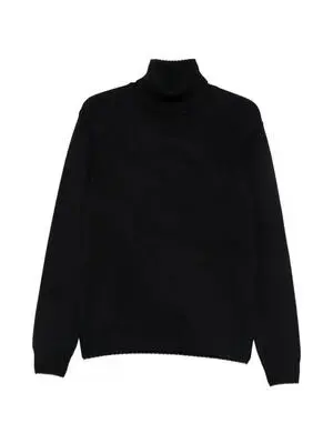 HERITAGE Ribbed-knit Roll-neck Sweater - Blue