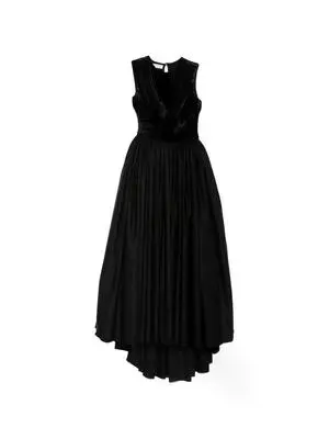 ABADIA Pleated Bodice Dress