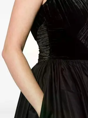 ABADIA Pleated Bodice Dress