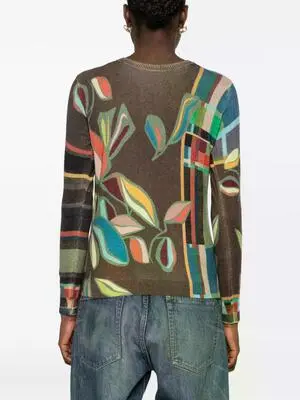 JEI'S Geometric-pattern Sweater