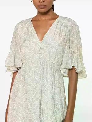 BOSS Floral-print Ruffled Dress