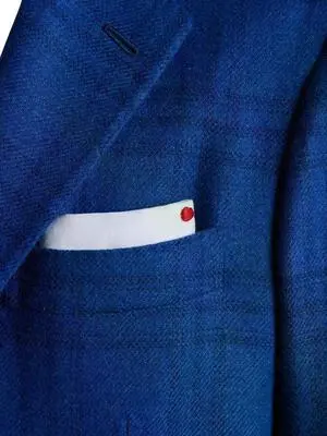 Kiton Checked Cashmere Blazer