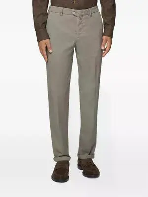 Kiton Straight-leg Cotton-blend Trousers