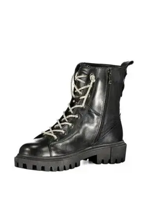 CAFÈNOIR Lace-up Leather Ankle Boots