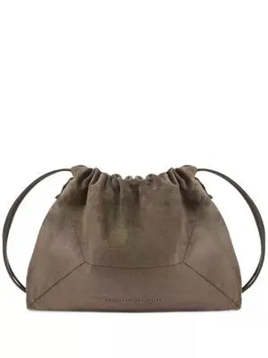 Brunello Cucinelli Monili-detail Suede Shoulder Bag