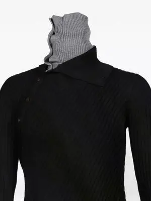 EGONLAB Asymmetrical Ribbed Sweater