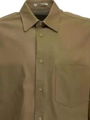 Auralee Long-sleeve Leather Shirt