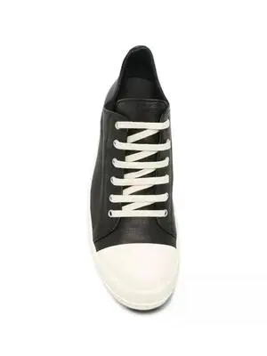 Rick Owens Leather Sneakers - Black