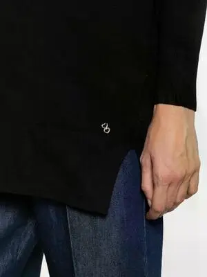 PLEASE Roll-neck Side-slit Sweater