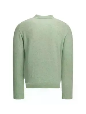 Auralee Mélange-effect Cashmere Polo Sweater