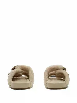 Burberry Check Shearling Urchin Sandals