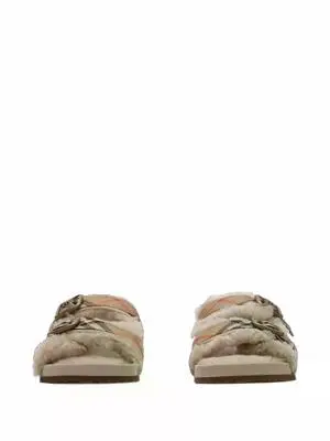 Burberry Check Shearling Urchin Sandals