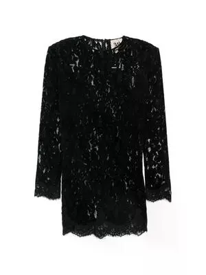 ANIYE BY Lace-overlay Belted Mini Dress - Black