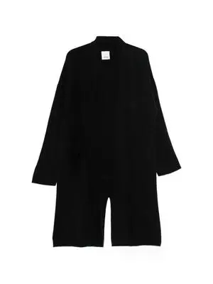 ALLUDE Shawl-lapel Patch-pocket Cardigan - Black