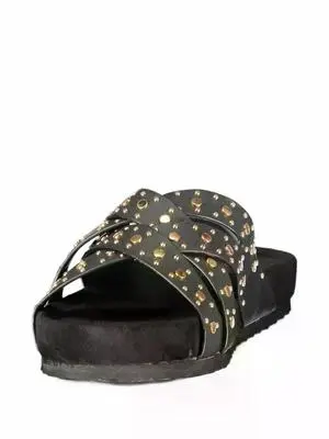 LAURA BIAGIOTTI Stud-embellished Crossover-strap Sandals
