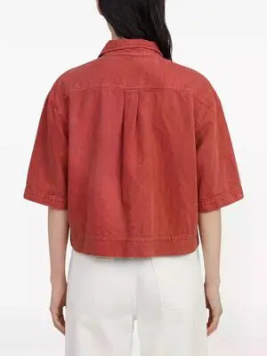 Brunello Cucinelli Boxy Short-sleeve Denim Jacket