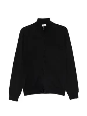 HERITAGE Zip-up Ribbed-knit Cardigan
