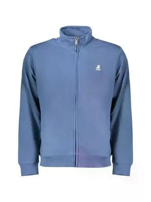 U.S. Grand Logo-embroidered Zip-up Sweater - Blue