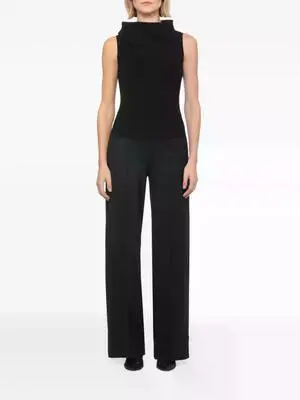 D.exterior Ribbed Roll-neck Top