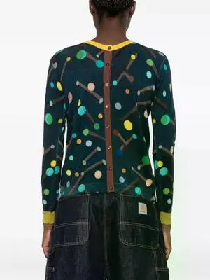JEI'S Graphic-print Button-down Cardigan
