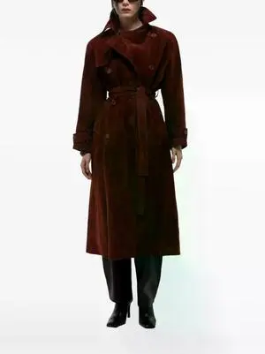 DUCIE Corrin Suede Trench Coat