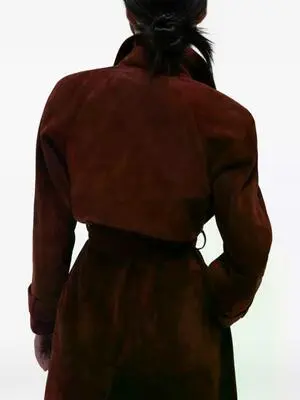 DUCIE Corrin Suede Trench Coat