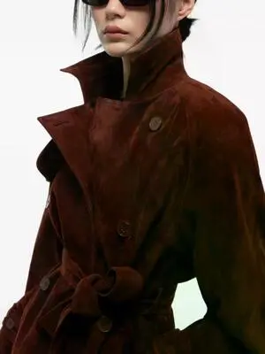 DUCIE Corrin Suede Trench Coat