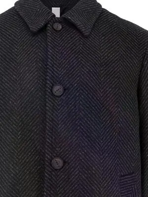 HEVO Loconiad Herringbone-pattern Single-breasted Coat