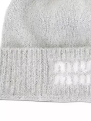 Miu Miu Logo-detail Beanie Hat