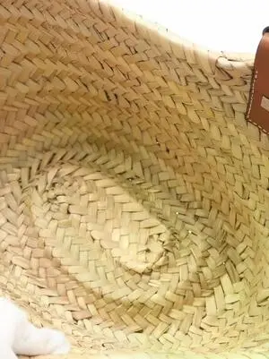 Loewe 2021 Small Raffia Anagram Basket Tote Bag