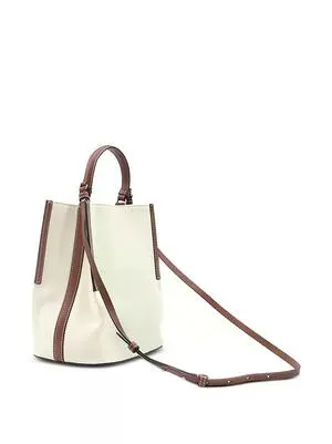 Burberry 2015-2026 Small Canvas Logo Peggy Bucket Bag Satchel