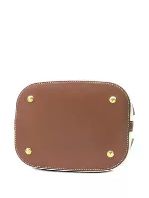 Burberry 2015-2026 Small Canvas Logo Peggy Bucket Bag Satchel