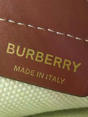 Burberry 2015-2026 Small Canvas Logo Peggy Bucket Bag Satchel