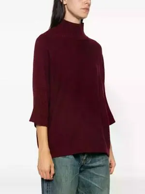 INTRECCI High-neck Sweater - Red