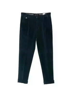 L.B.M. 1911 Corduroy-effect Pleated Trousers - Blue