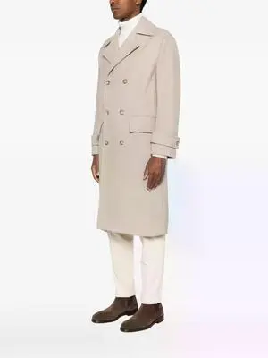 OFFICINA SARTORIALE Double-breasted Twill Coat