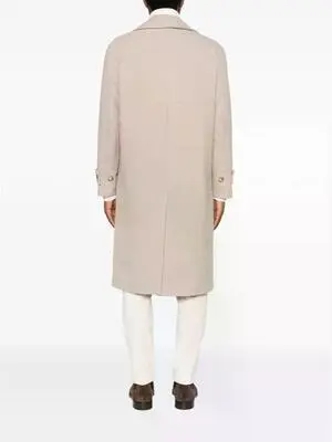 OFFICINA SARTORIALE Double-breasted Twill Coat - Neutrals