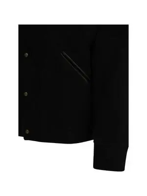 A.PRESSE Leather-trimmed Cashmere Jacket