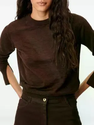SESSUN Teshima Slit-cuff Sweater