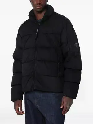 C.P. COMPANY Nycra-r Lens Hooded Down Jacket - Black