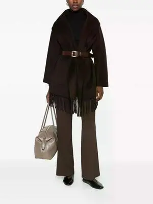 VICOLO Fringed-hem Coat