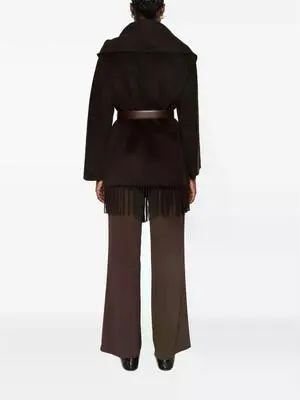 VICOLO Fringed-hem Coat